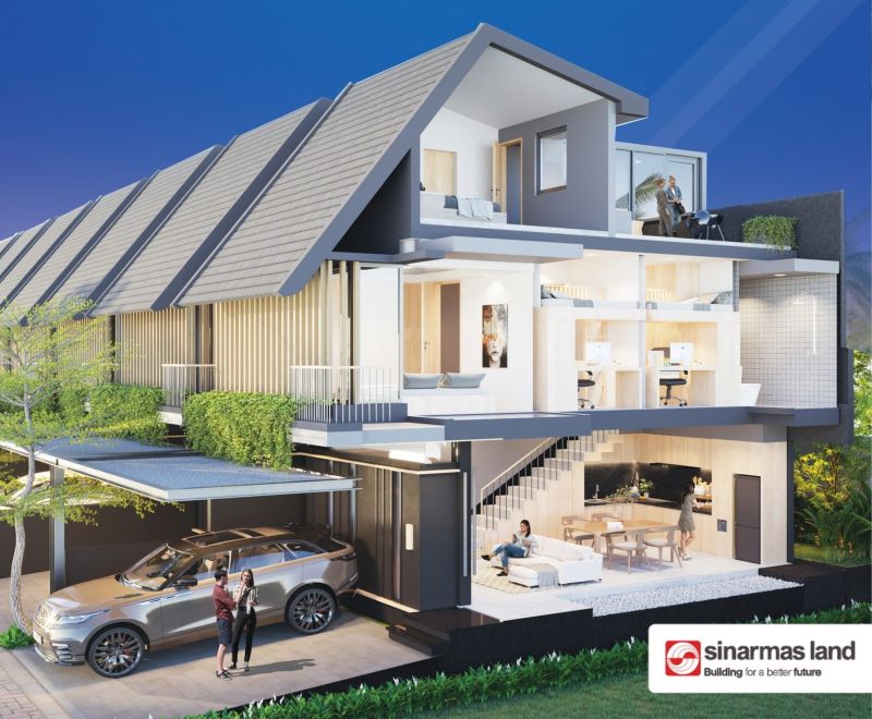 Attic House Sky Garden - Rumah 3 Lantai Grand Wisata Free DP