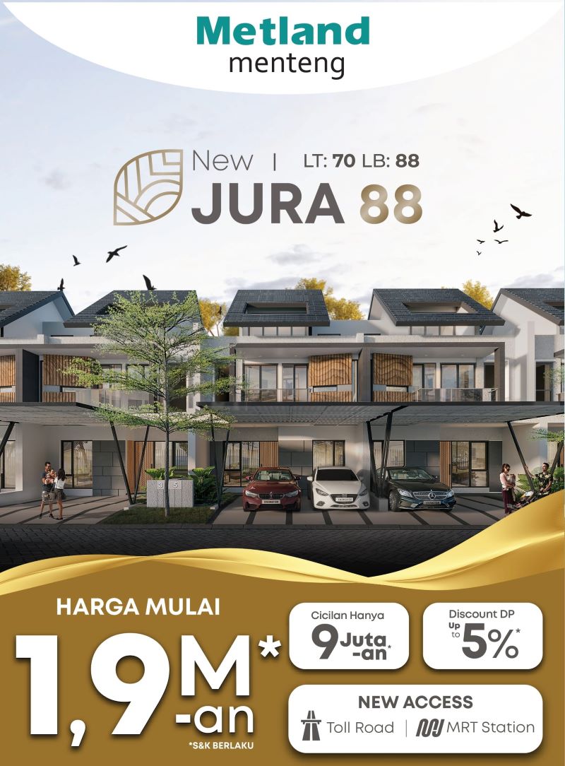 Jura Metland Menteng - Harga, Lokasi dan Layout Perumahan